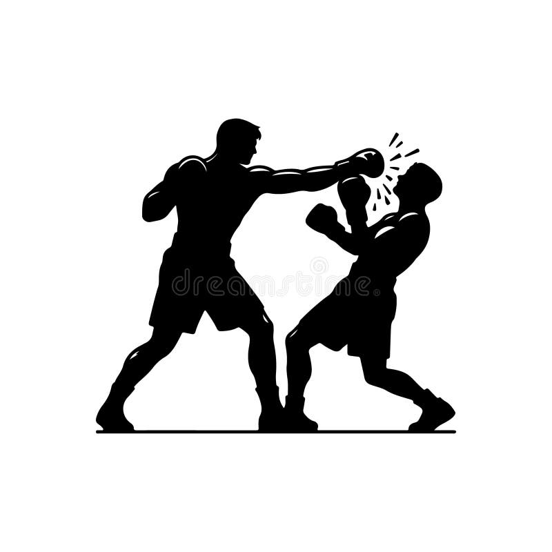 A Knockout Boxing Silhouette Stock Vector - Illustration of ...