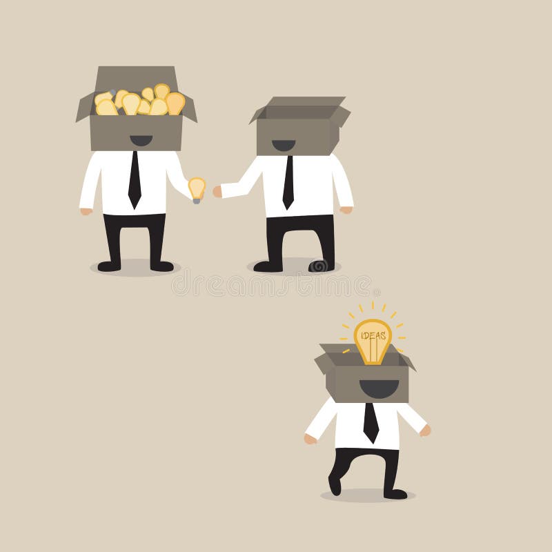 Kennisdeling vector illustratie. Illustration of hoofd - 33215375