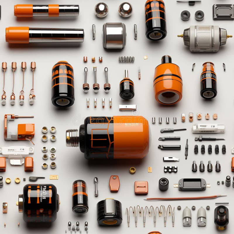 Computer Parts Layout stock illustration. Illustration of fuses - 283647978