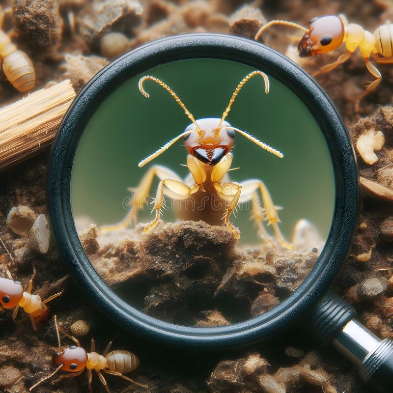 Knolling Photography of an Insect on the Surface Ground in the ...