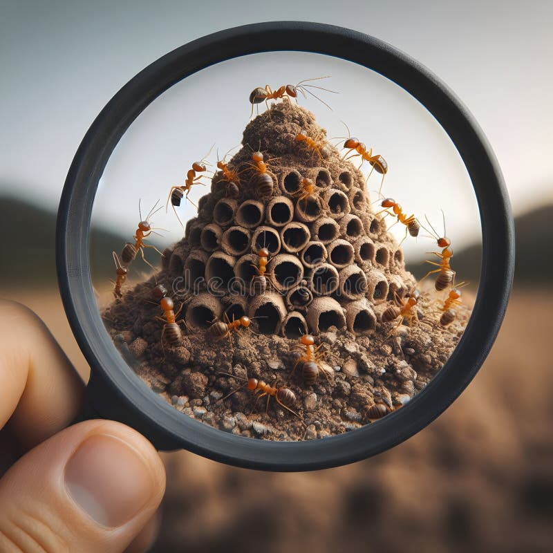 Knolling Photography of an Insect on the Surface Ground in the ...