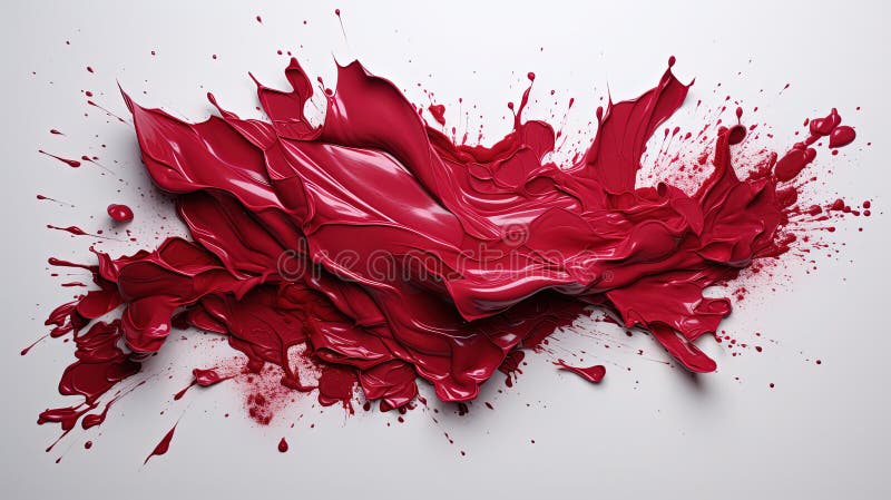 Knolling Strokes of Glitzy Maroon or Red Color Liquid Paint on the ...