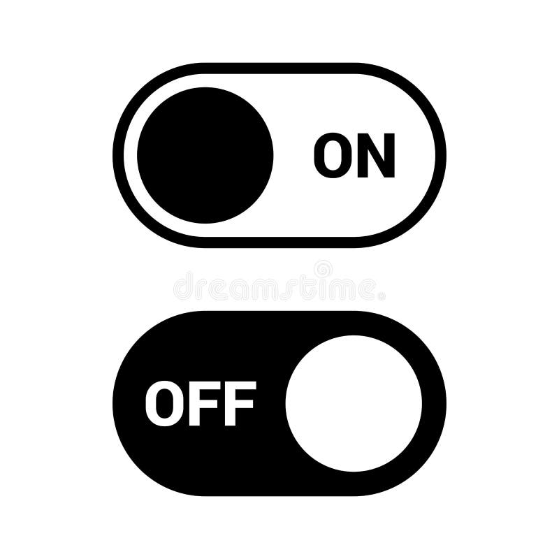 On-Off Button Icons stock illustration. Illustration of isolated ...
