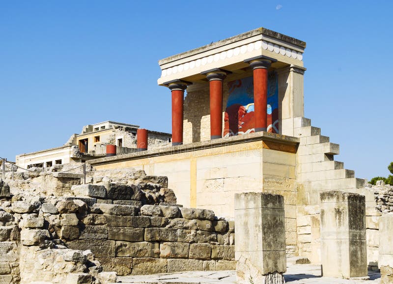 King Minos Palace at Cnossos. (Crete) Stock Photo - Image of culture ...