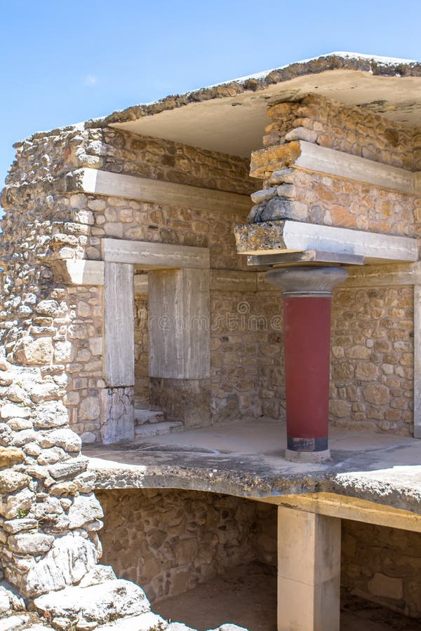 Knossos Palace, Crete, Greece Stock Image - Image of architecture ...