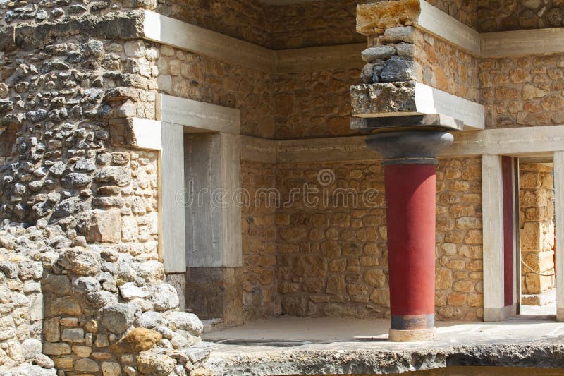 Knossos Palace, Heraklion, Crete, Greece. Stock Photo - Image of greece ...