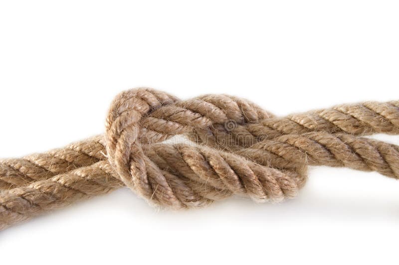 Knot in rope stock photo. Image of cotton, thread, tying - 3083182