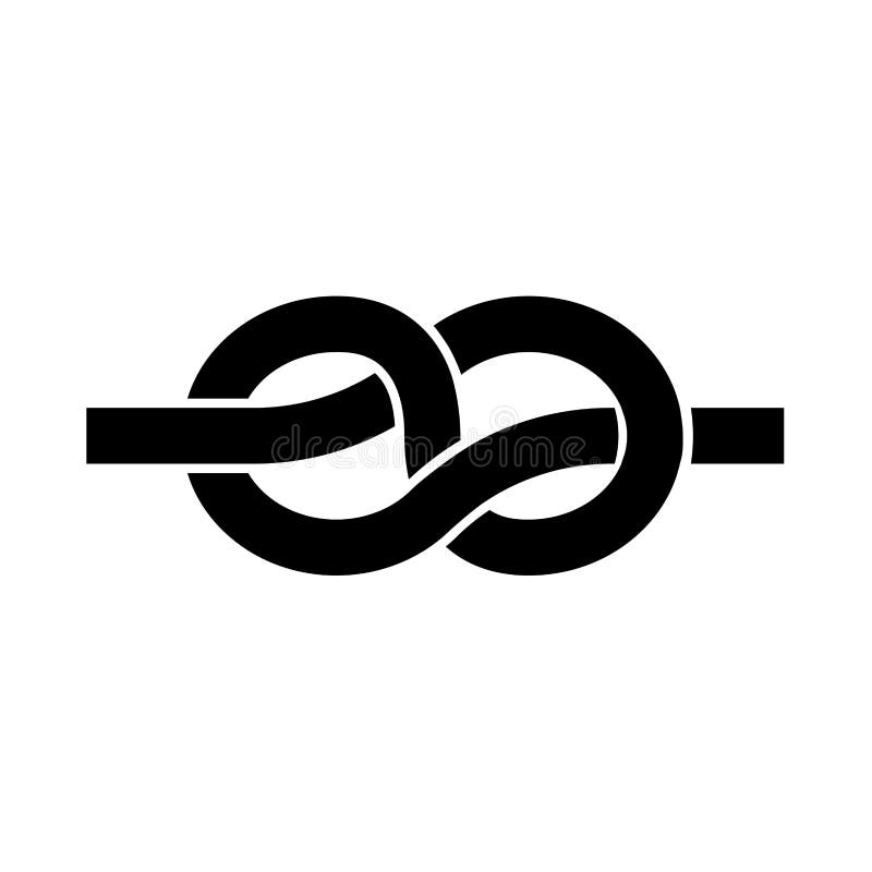 Knot it is black icon . stock vector. Illustration of safety - 103309676