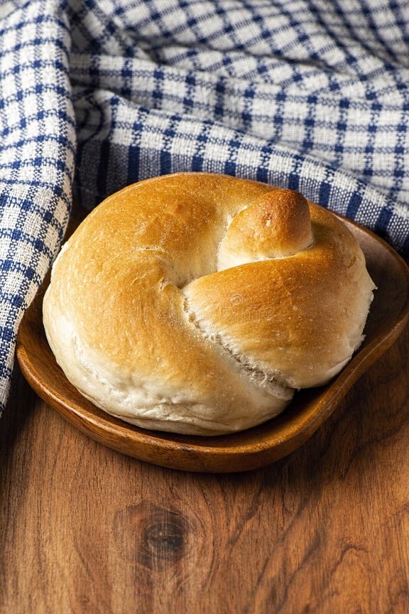 Knot Bread Roll stock photo. Image of closeup, twisted - 208561684