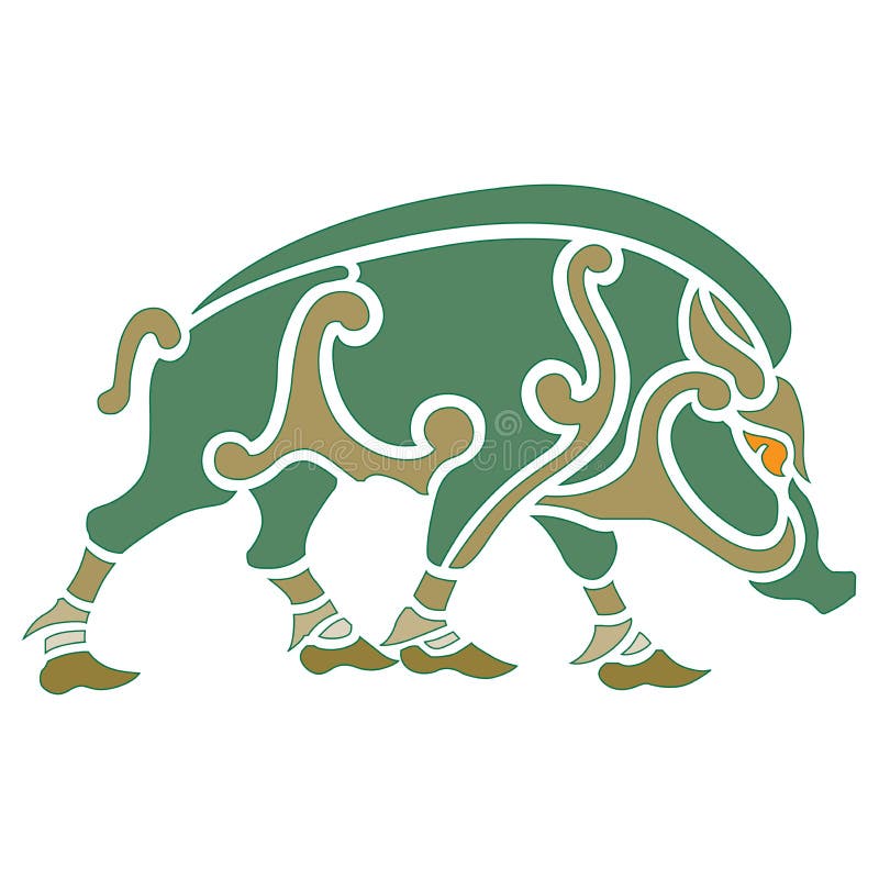 Pig Celtic Ornament - Illustration Designs Stock Vector - Illustration ...