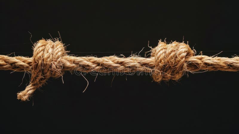 The Knot on Hemp Rope. AI Generated Stock Image - Image of nautical ...