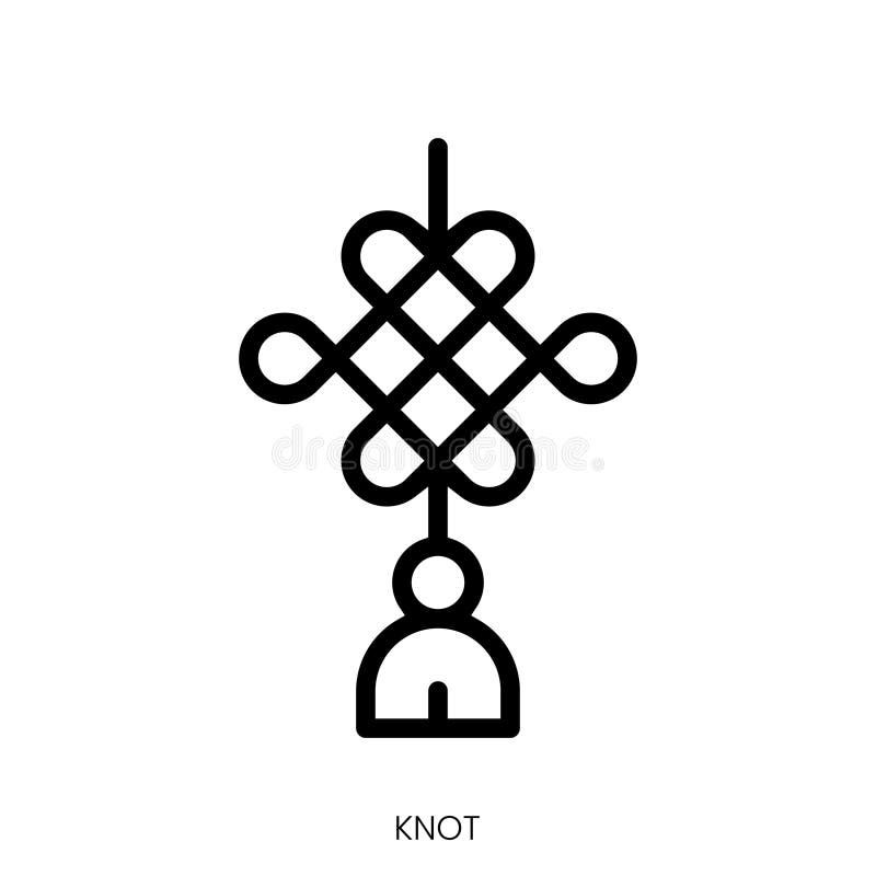 Knot Icon. Line Art Style Design Isolated on White Background Stock ...