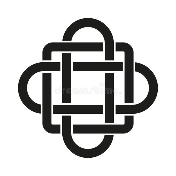 Knot Icon Symbol. Vector Interlace Shape. Loop Form Figure. Black ...
