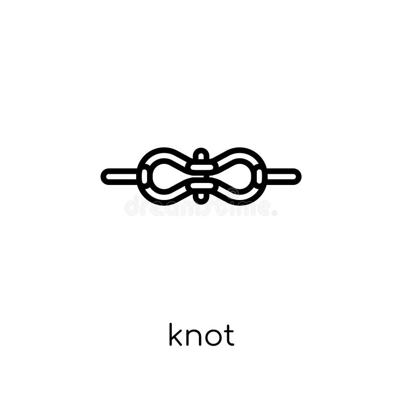 Knot Icon. Trendy Modern Flat Linear Vector Knot Icon on White B Stock ...