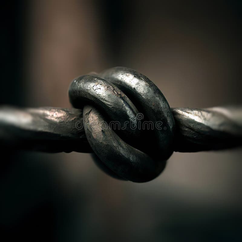 Knot in an iron bar stock illustration. Illustration of tense - 276106665