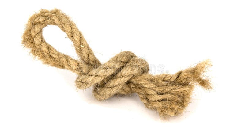 Knot with a Loop from a Thick Rough Rope Stock Image - Image of entwine ...