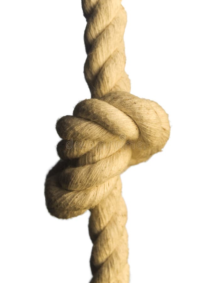Knot in rope stock photo. Image of cotton, thread, tying - 3083182
