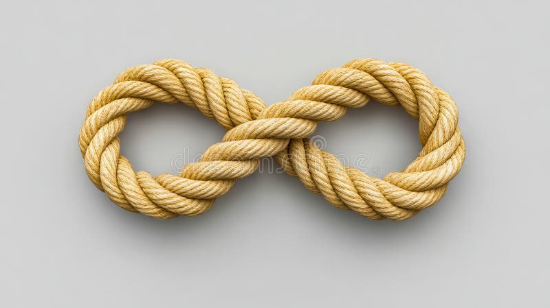A Knot of Rope in the Shape of an Infinity Symbol Stock Image - Image ...