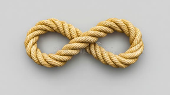 A Knot of Rope in the Shape of an Infinity Symbol Stock Image - Image ...