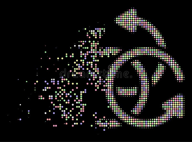 Soft Moving Dotted Halftone Knot Rotation Icon Stock Vector ...