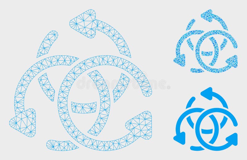 Knot Rotation Vector Mesh Carcass Model and Triangle Mosaic Icon Stock ... Knot Rotation Vector Mesh Carcass Model and Triangle Mosaic Icon Stock ...