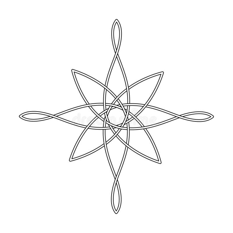 Knot Star Vector Illustration. Minimalist Tattoo Sketch. Stock Vector ... Knot Star Vector Illustration. Minimalist Tattoo Sketch. Stock Vector ...