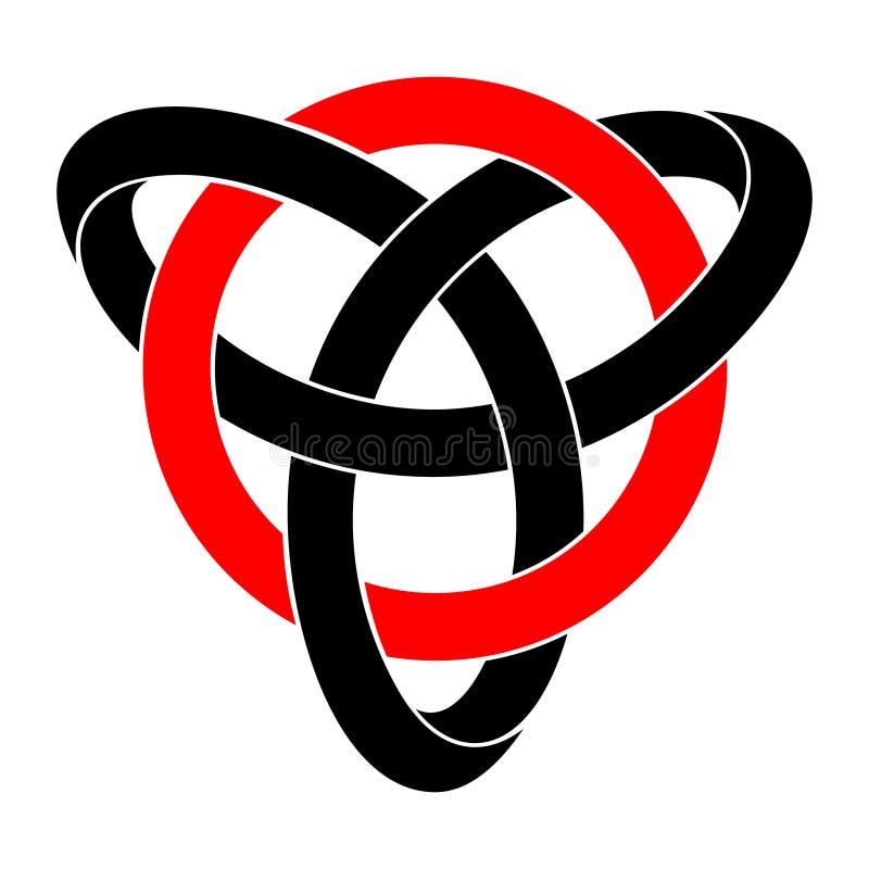 Knot Triquetra with Circle Shape Made of Intertwined Mobius Stripes ...