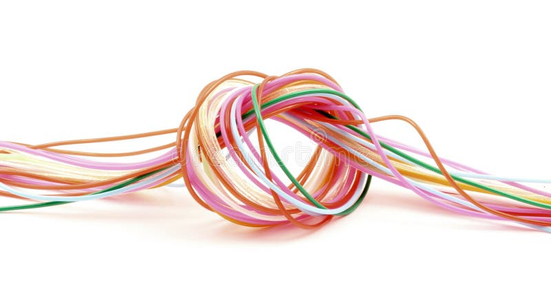 Knot wire colored plastic stock image. Image of tail - 26129665