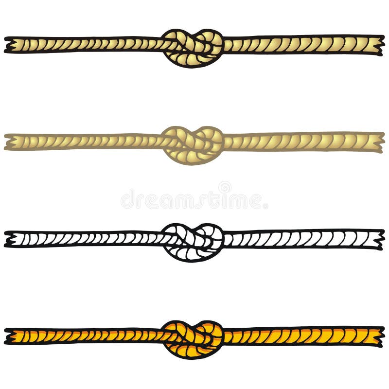 Knots stock vector. Illustration of vector, rope, yellow - 4593703