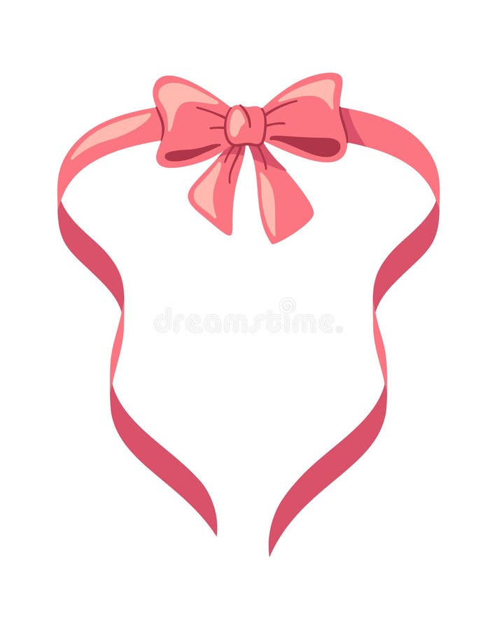 Knotted Bow Frame Hand Drawn Stock Illustration - Illustration of hand ...