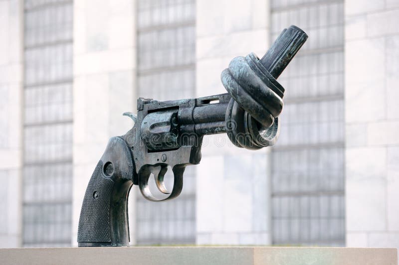 Gun at United Nations Headquarters Editorial Stock Photo - Image of ...