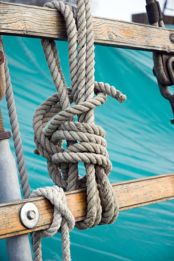 Knotted rope stock image. Image of rigging, rope, detailed - 4645347
