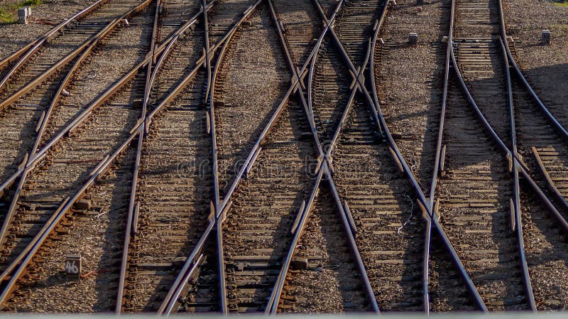 Complicated rail network stock image. Image of complicated - 15240237