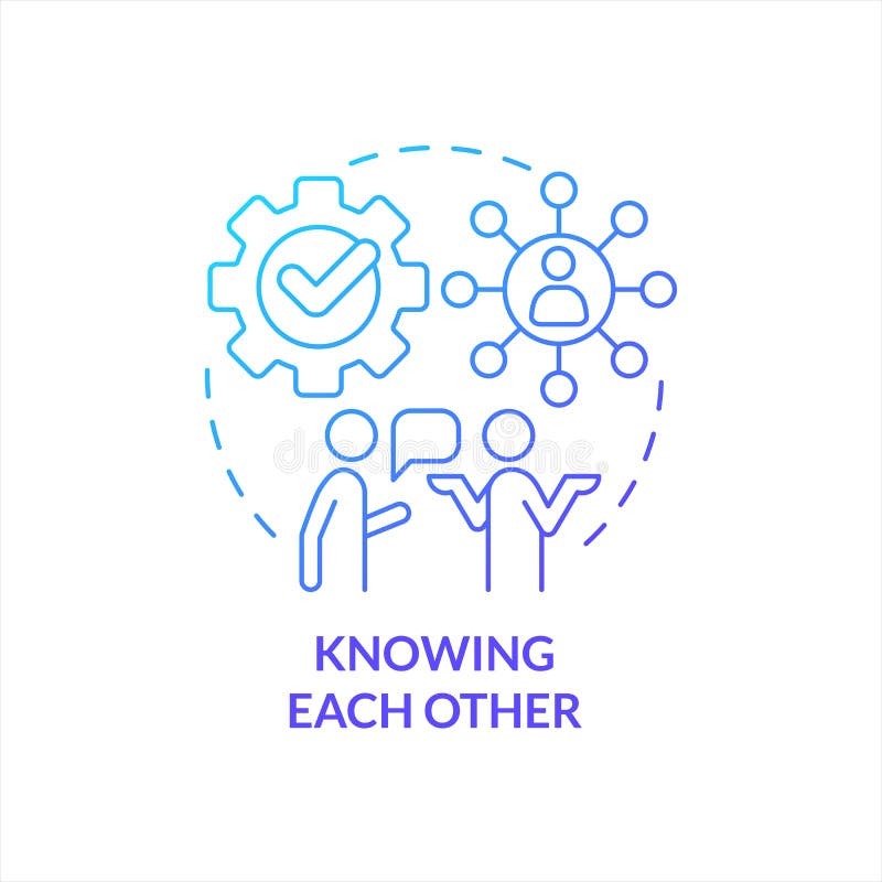Know Each Other Blue Gradient Concept Icon Stock Vector - Illustration ... Know Each Other Blue Gradient Concept Icon Stock Vector - Illustration ...