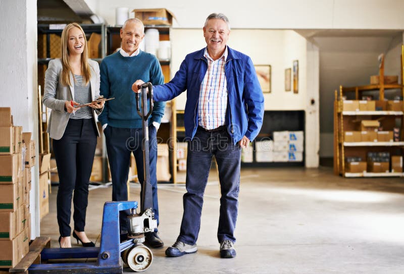 We Know Every Inch of this Warehouse by Heart. Portrait of People at ...