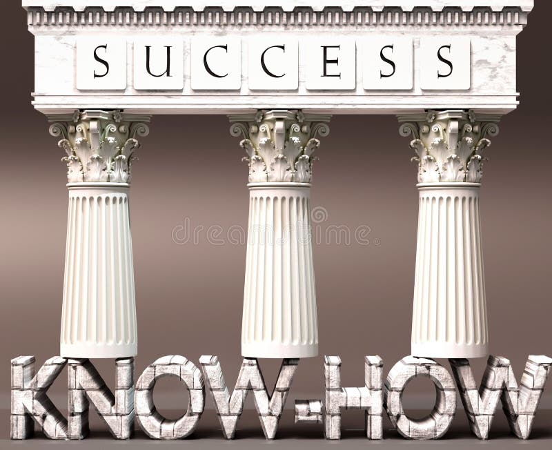Know How As a Foundation of Success - Symbolized by Pillars of Success ...