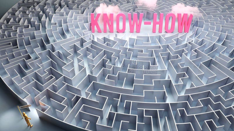 Know How and a Difficult Path To it Stock Illustration - Illustration ...