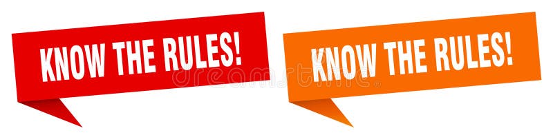 Rules Banner Template. Rules Ribbon Label Stock Vector - Illustration ...