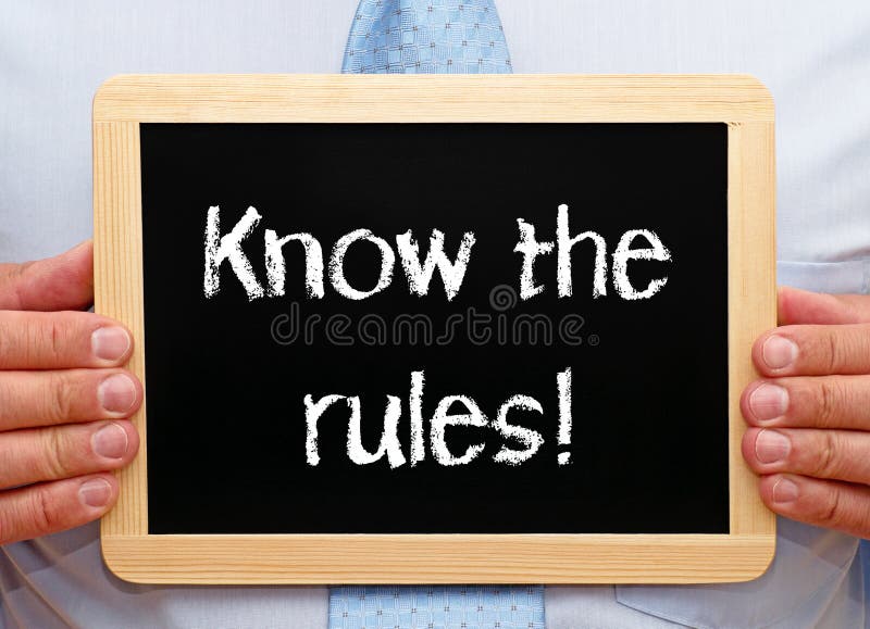 Know the Rules - Businessman with Chalkboard Stock Photo - Image of ...