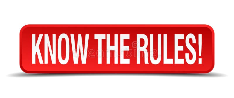 Know the rules button stock vector. Illustration of shiny - 121047665