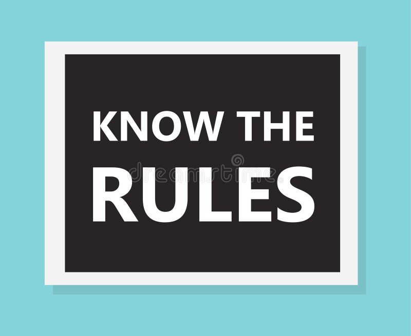 Know the rules concept stock vector. Illustration of rules - 122596645