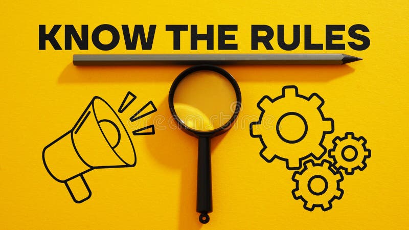 Know the Rules is Shown Using the Text Stock Image - Image of ...