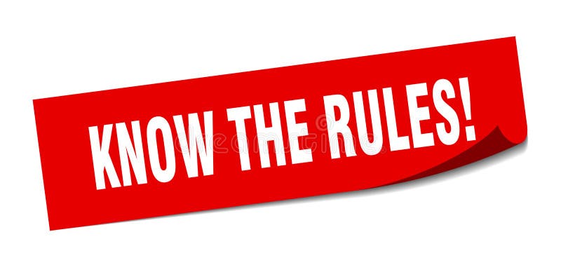 Know the Rules Sticker. Know the Rules Square Sign Stock Vector ...