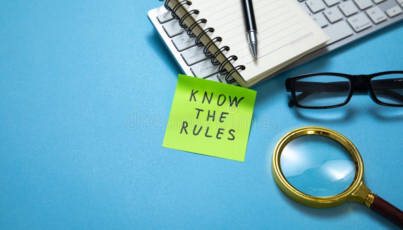 Know the Rules on Sticky Note with a Business Objects on the Blue ...