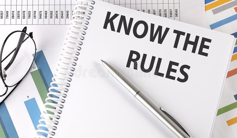 Know the Rules Sticky Note stock photo. Image of phrase - 30378350