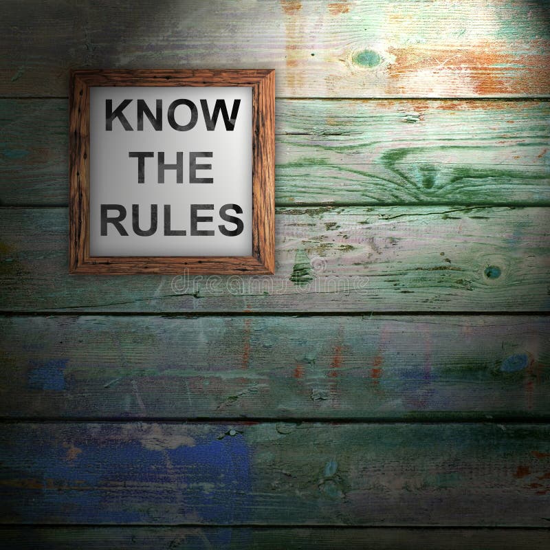 Know the Rules Words. Concept Words Know the Rules on White Paper ...