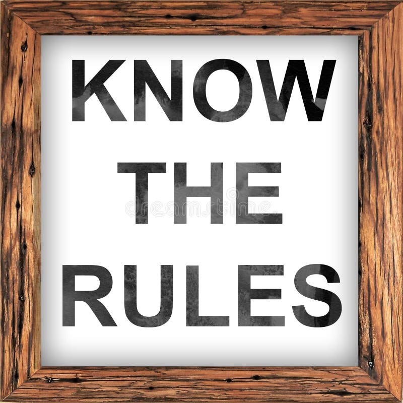 Know the Rules Words. Concept Words Know the Rules on White Paper ...