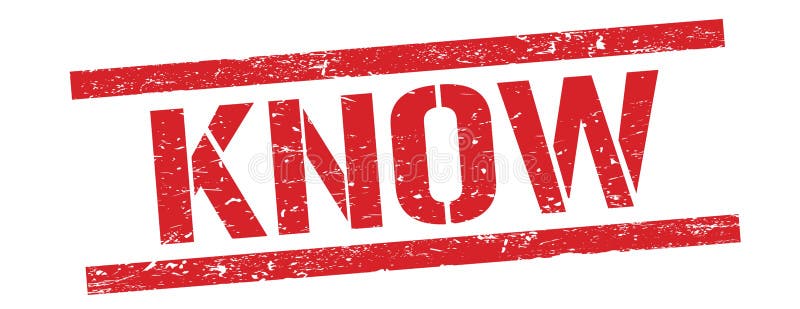 KNOW Text on Red Vintage Lines Stamp Stock Illustration - Illustration ...