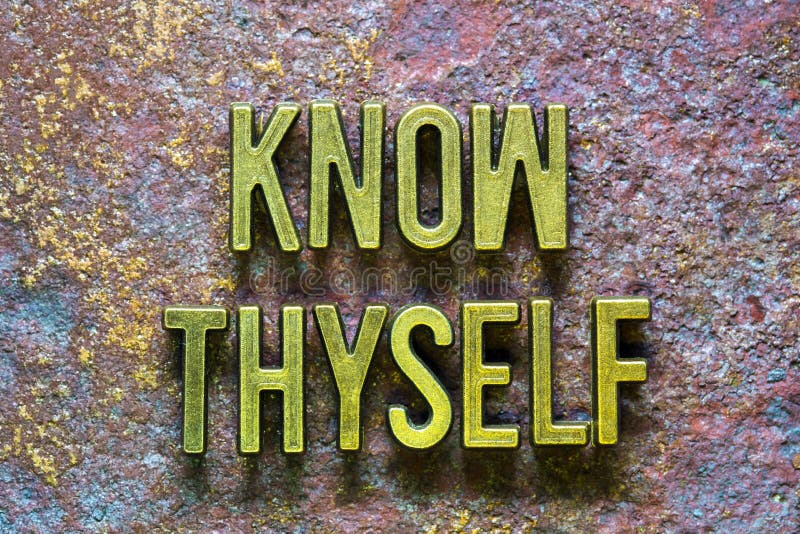 Know thyself stock photo. Image of philosophy, grunge - 50052578