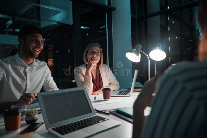 They Know the True Meaning of Dedication. Colleagues Having a Meeting ...